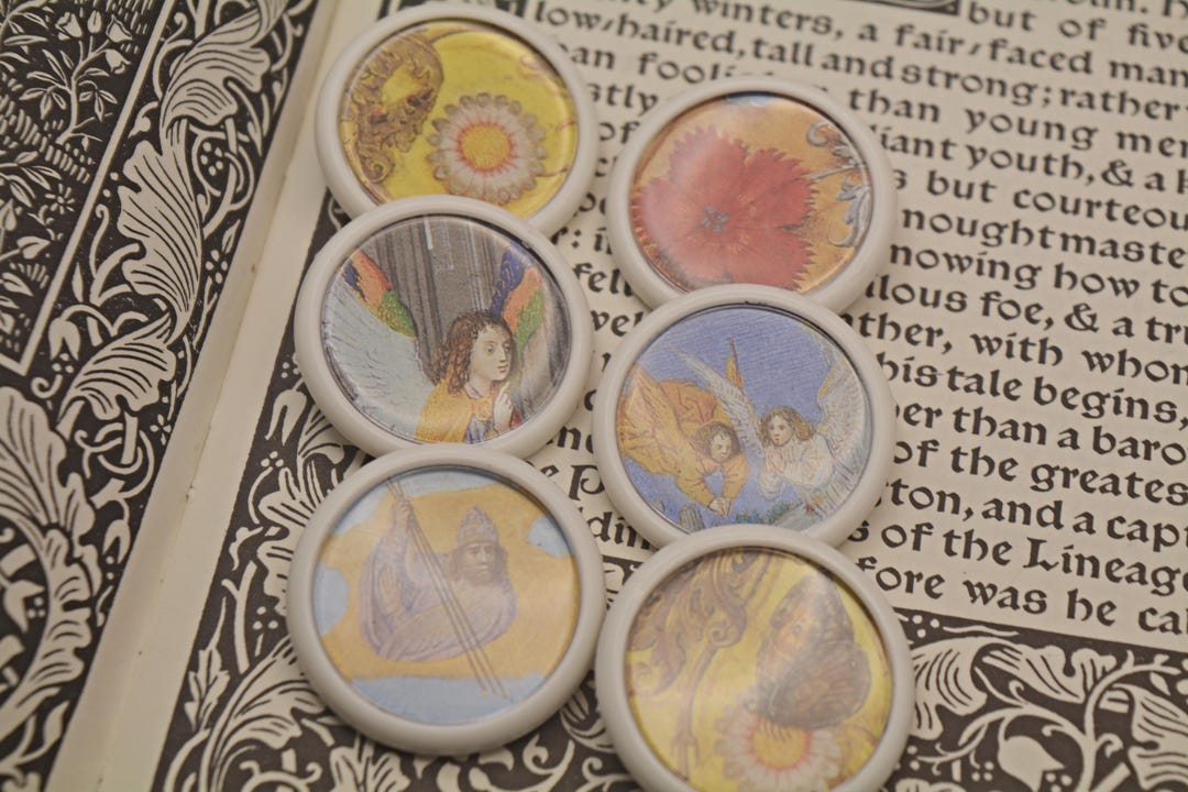 Medieval Manuscript Book of Hours Badges Medievalcore Marginalia ...