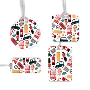 Custom London Luggage Tag, Personalized England Trip Bag Tag, Europe ...