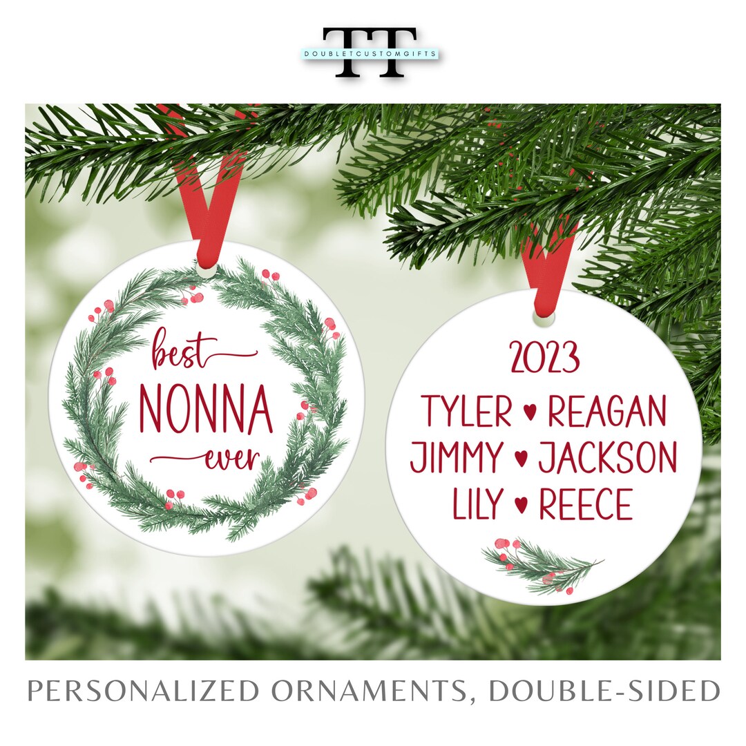 Personalized Nonna Ornament, Custom Nonna Keepsake, Best Nonna Ever ...