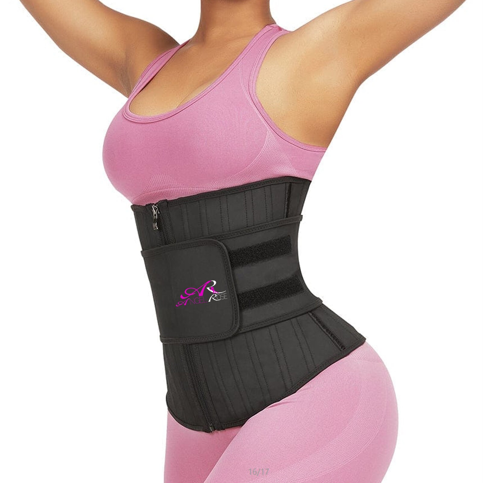 Ladies Waist Trainer, Large Sizes, 25 Steel Bones Latex Waist Trainer ...