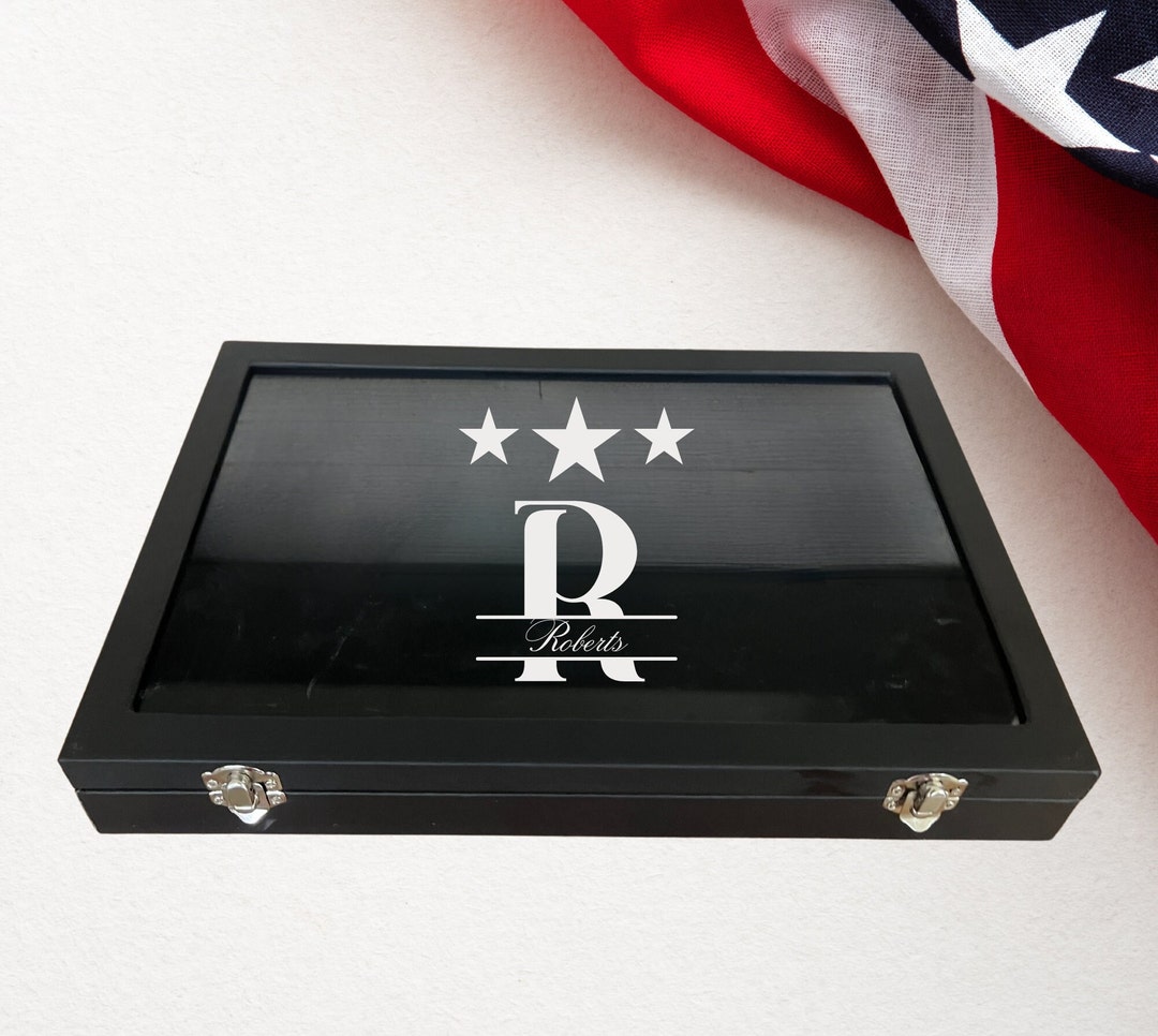 Pins Box Medal Wood Box Personalized Memorial Pins Memorial Medals Box ...