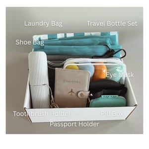 Ultimate Travel Gift Box | Tsa-approved Kit, Passport Holder, Eye Mask ...