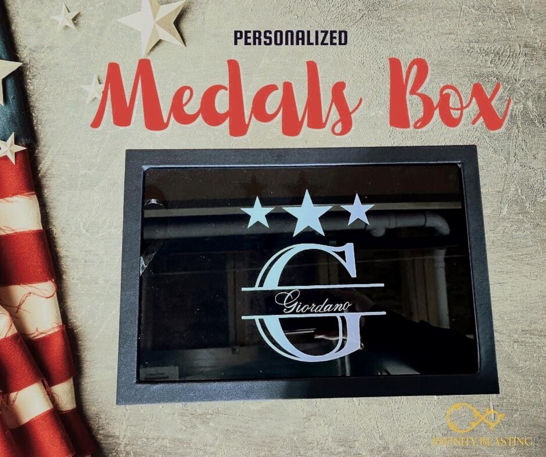 Personalized Memorial Pin & Medal Box – Custom Keepsake Storage for ...