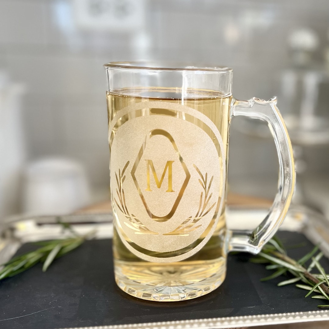 Personalized 16oz Beer Mug – Custom Stein for Husband, Groomsmen, or ...