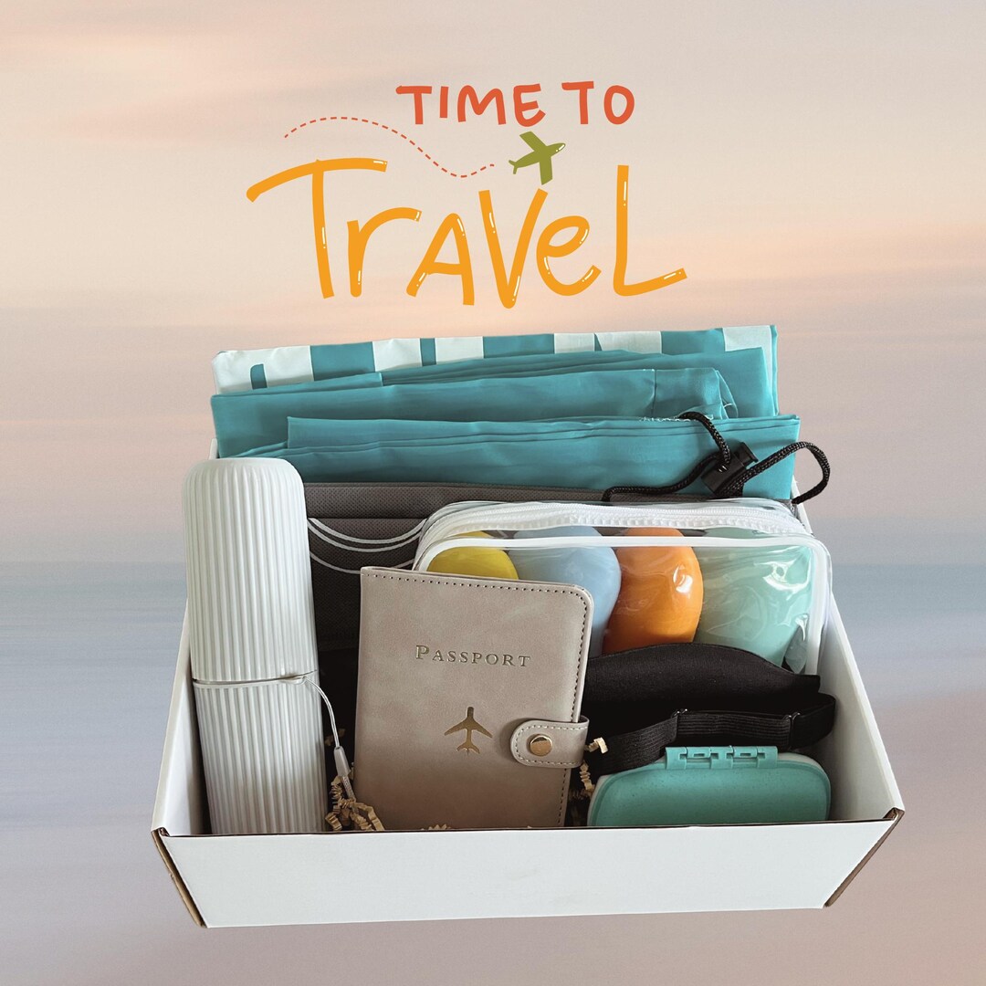Ultimate Travel Gift Box | Tsa-approved Kit, Passport Holder, Eye Mask ...