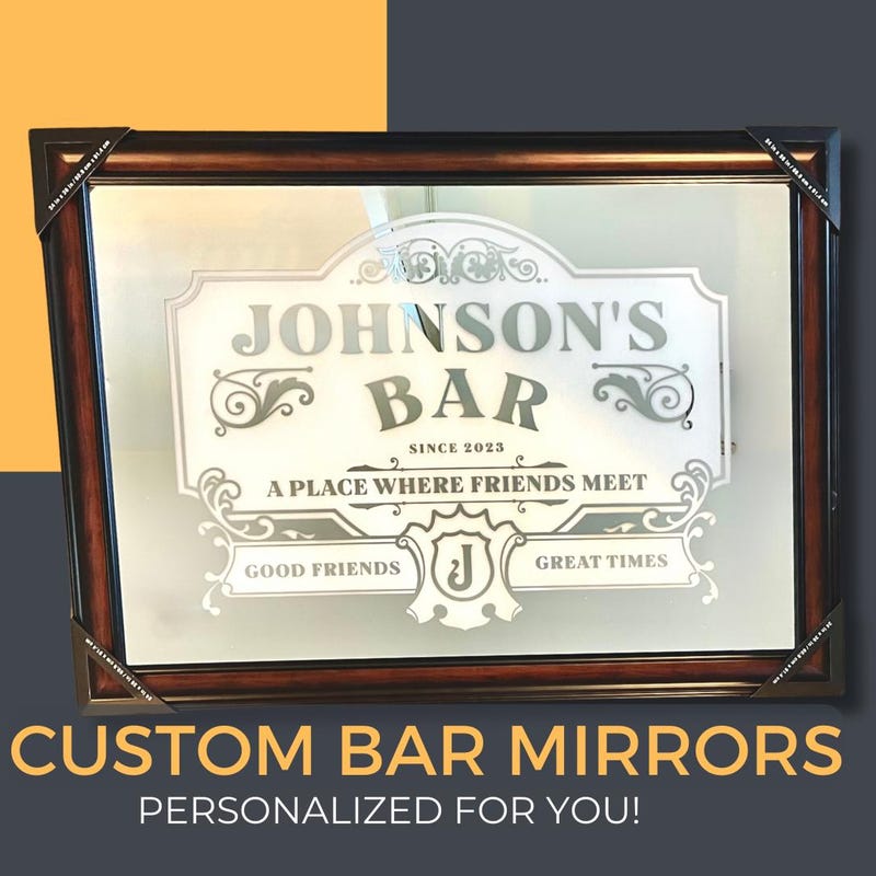 Bar Mirrors With Etched - Etsy