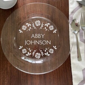 Personalized Wedding Plate: Custom Etched Glass Gift, 10.5" Décor - Etsy