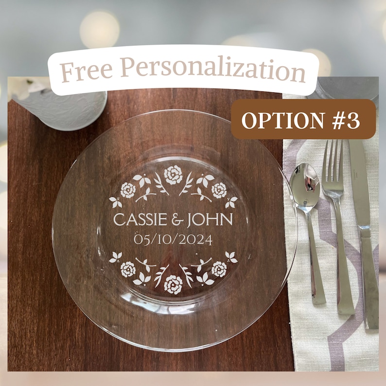 Personalized 10.5-inch Glass Wedding Plate – Elegant Reception Decor - Etsy