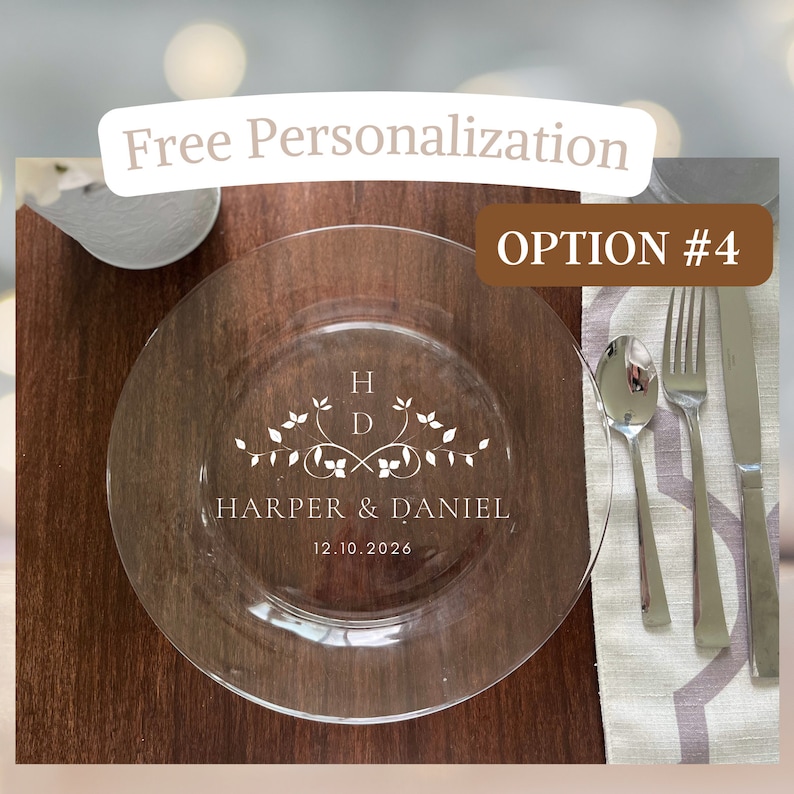 Personalized 10.5-inch Glass Wedding Plate – Elegant Reception Decor - Etsy