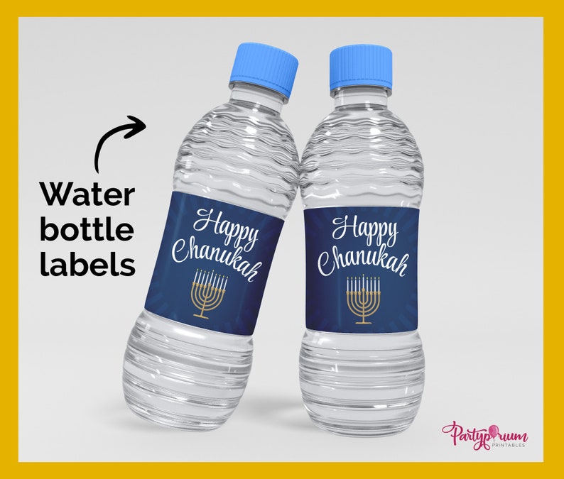 Beautiful Chanukah PRINTABLE Water Bottle Labels - Download and Print ...