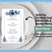Printable Editable | DIY Beautiful Blue Floral Watercolor Pesach ...