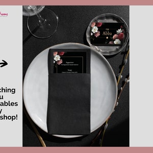 Printable, Editable | DIY Stunning Dark Floral Marble Pesach Passover ...