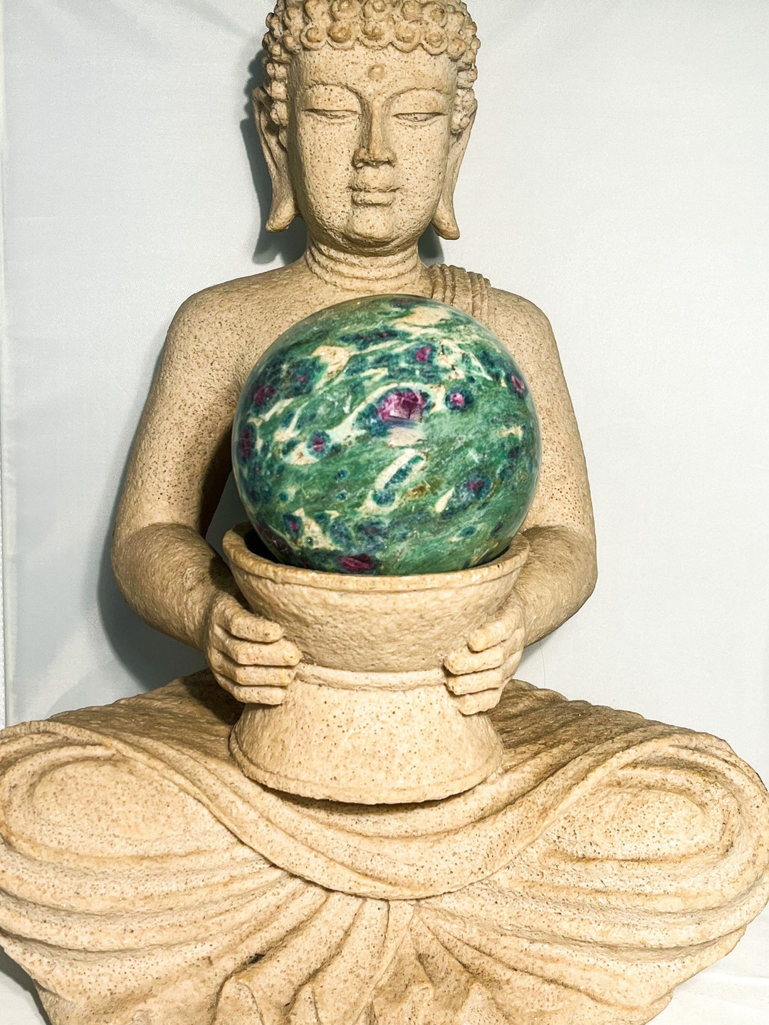 Ruby in Fuchsite Statement Sphere - Etsy