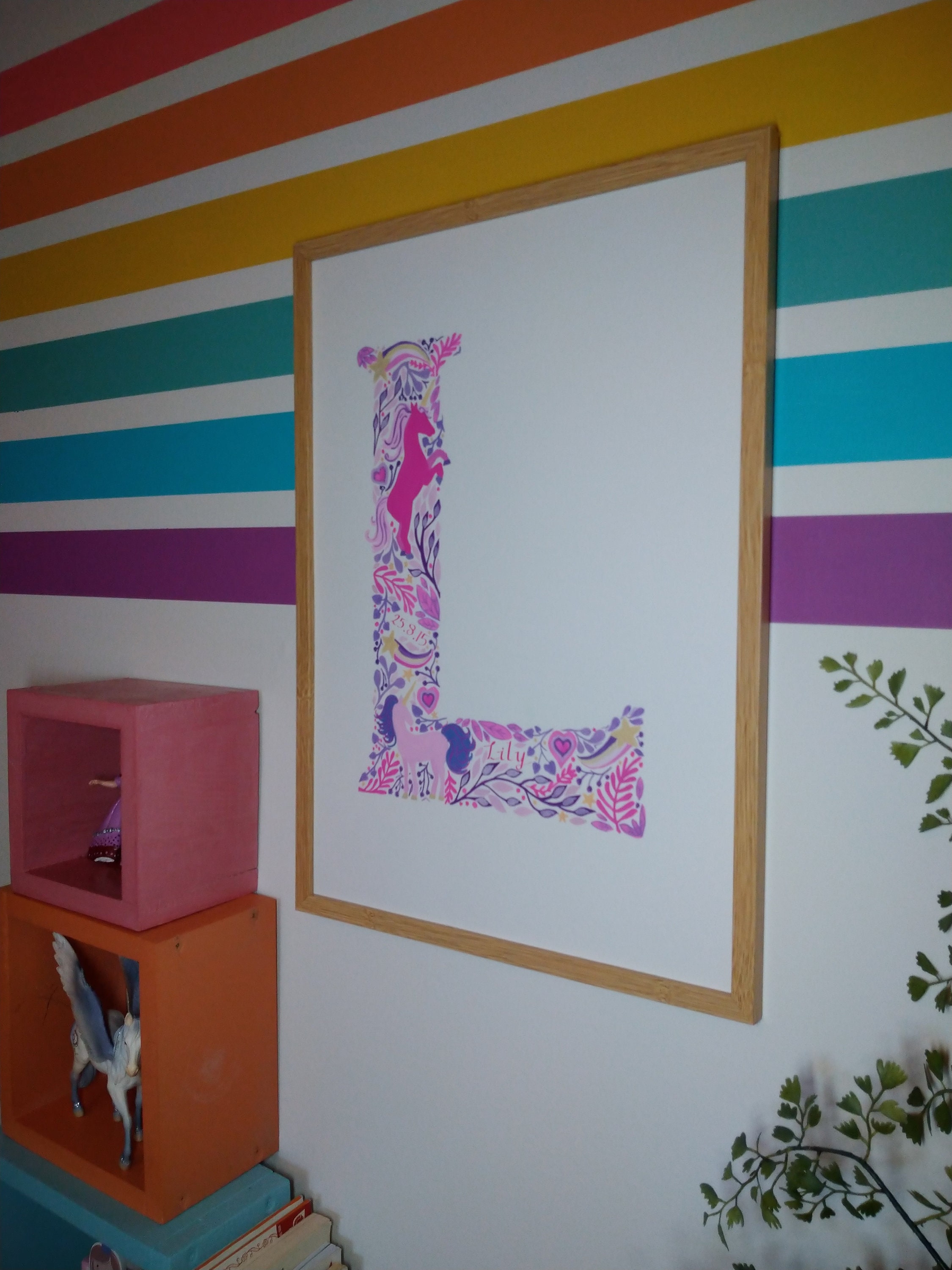 Themed A3 Hand Painted, Personalised Letter. Made to Order - Etsy