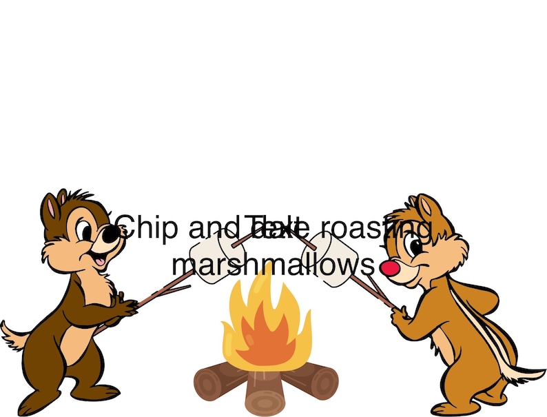 CHIP N DALE Roasting Marshmallows PNG - Etsy