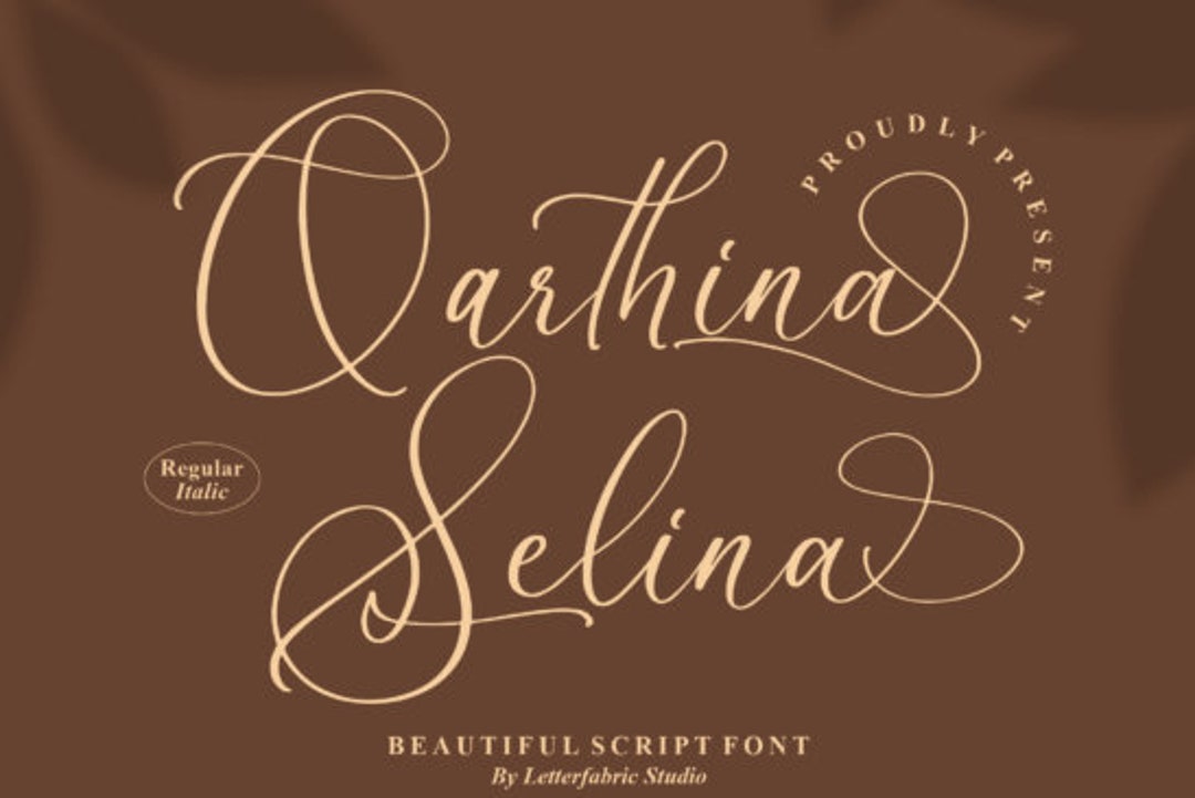 Qarthina Selina Font, Luxury Font, Beautiful Font, Script Font, Vintage ...