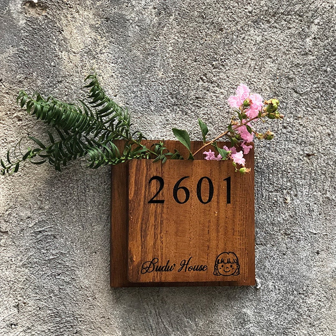 Custom House Number Sign, Personalized Name Sign for House, Name Sign ...