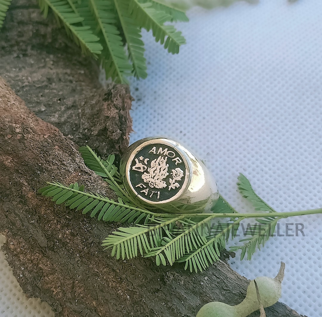 Amor Fati Ring, Amor Fati Signet Ring, Daily Stoic Ring , Love of Fate ...