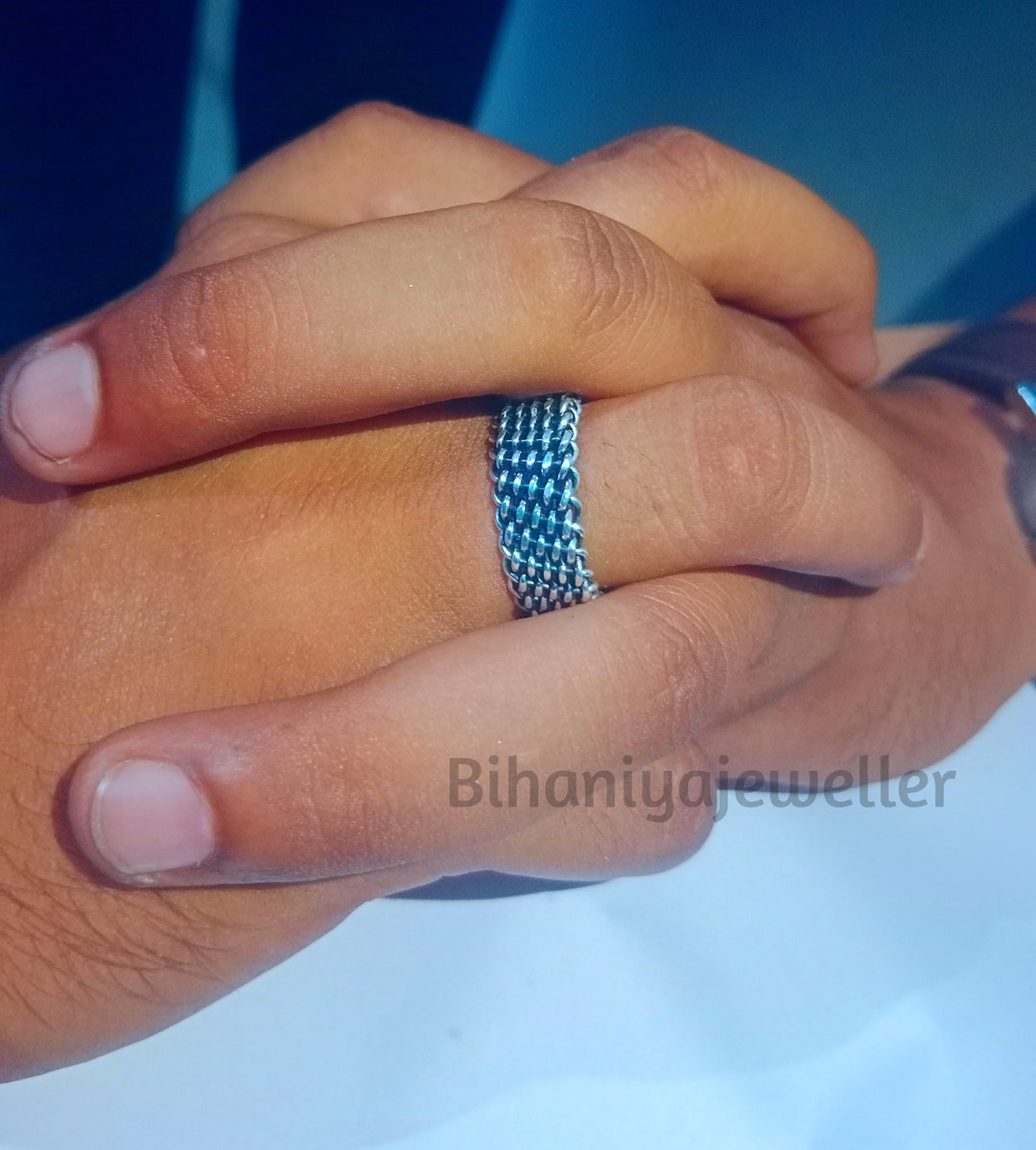 Woven Braid Ring, Celtic Braided Rings, 925 Sterling Oxide Silver Band ...