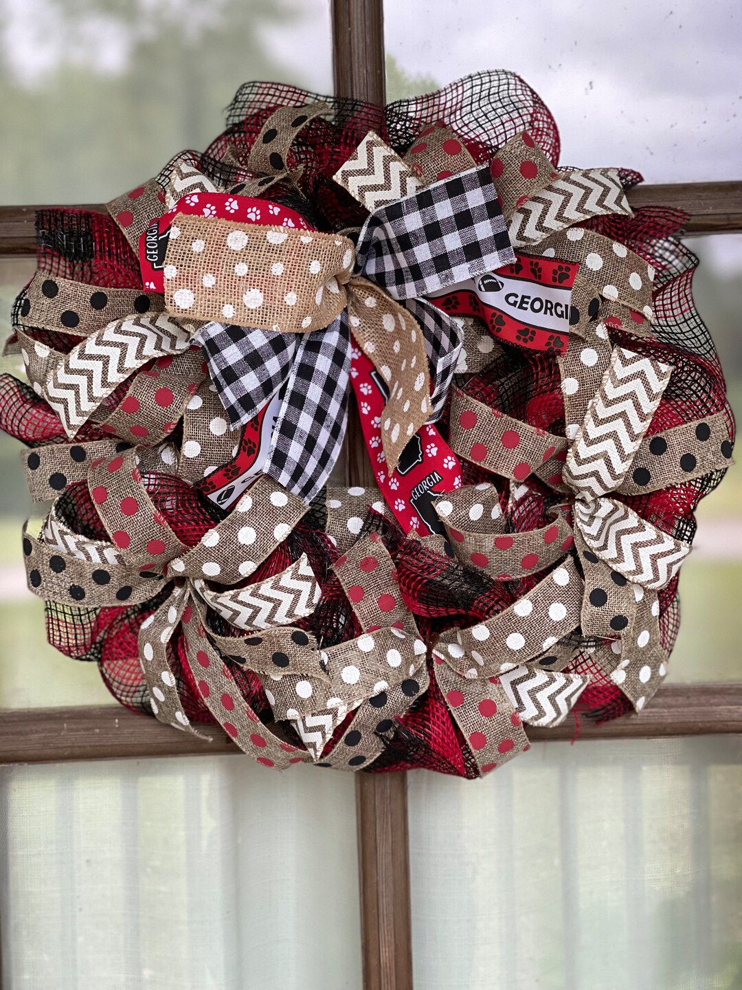 UGA Front Door Wreath - Etsy