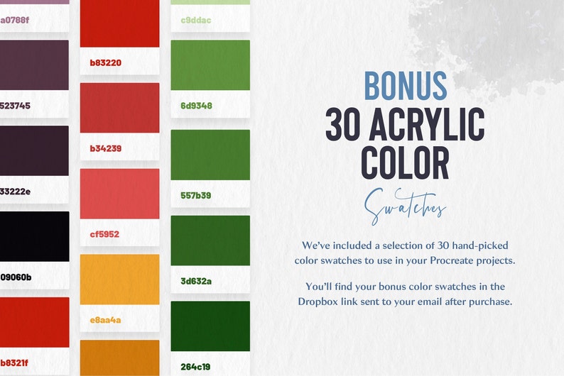 50 Acrylic Brushes for Procreate Realistic Oil Painting, Acrylic ...