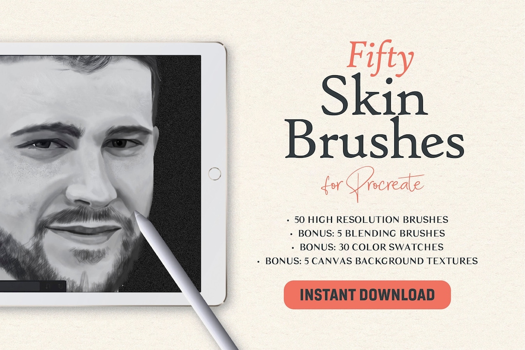 50 Skin Procreate Brushes Skin Brushes, Pore Brushes, Freckles Brush ...