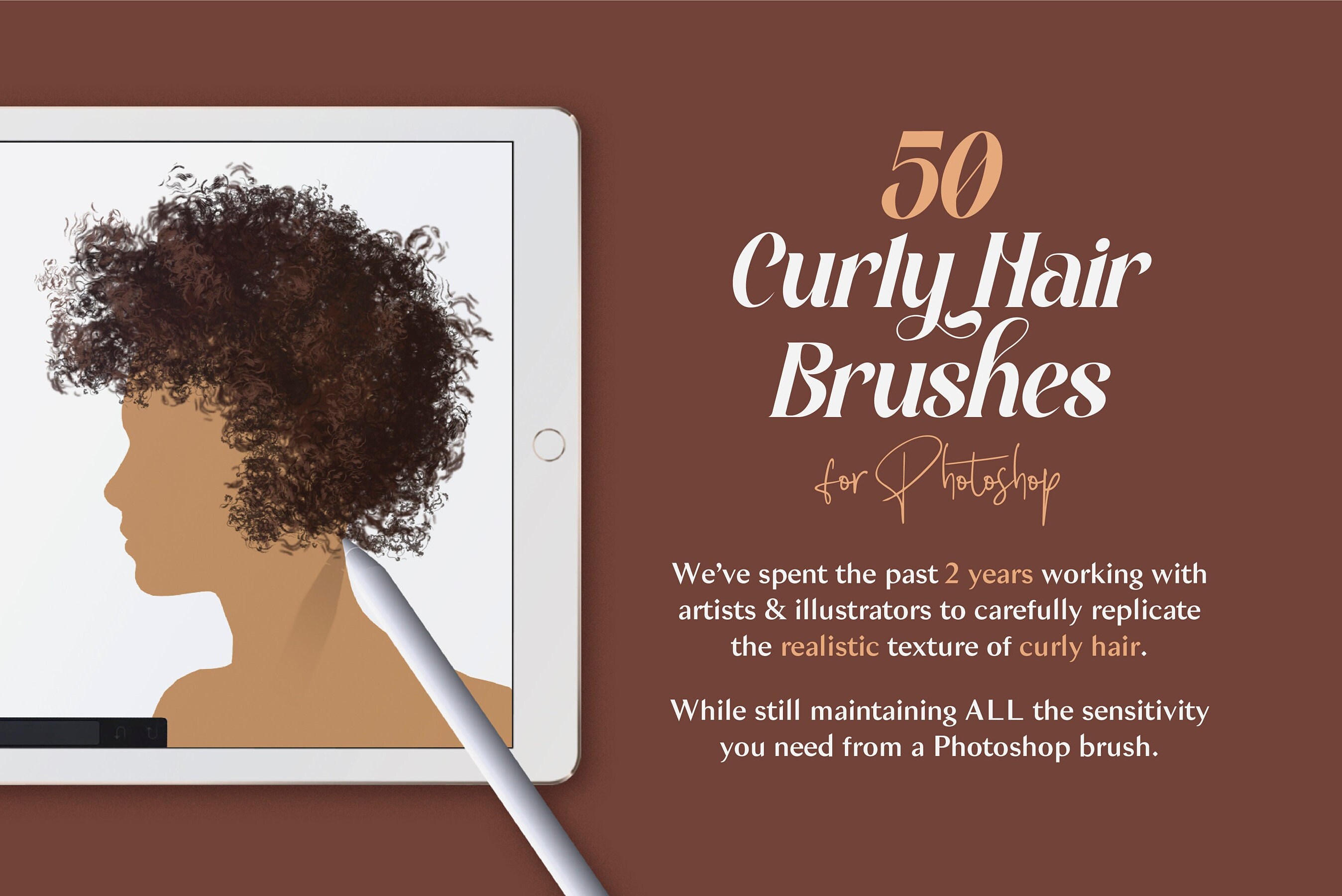 50 Photoshop Curly Brushes Loc Brushes, Curls Brushes, Afro, Twist ...