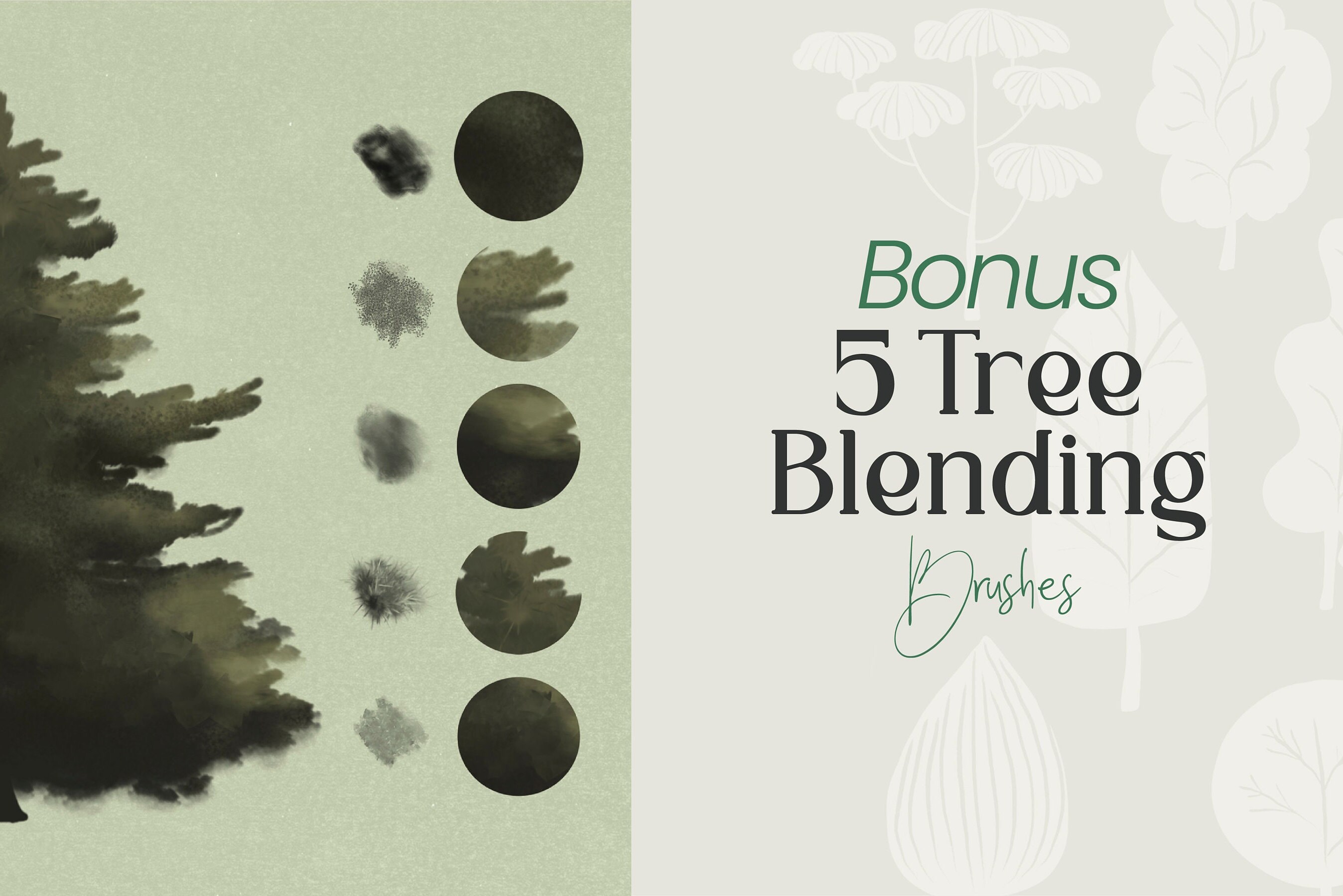 50 Tree Procreate Brushes Tree Procreate Stamps Nature - Etsy