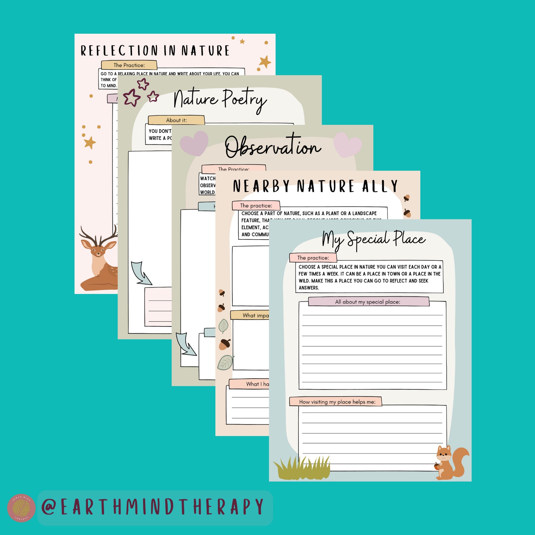 Ecotherapy Wellness Workbook - Etsy