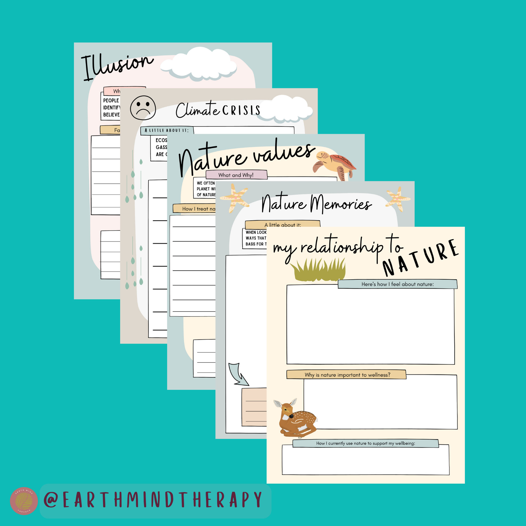 Ecotherapy Wellness Workbook - Etsy