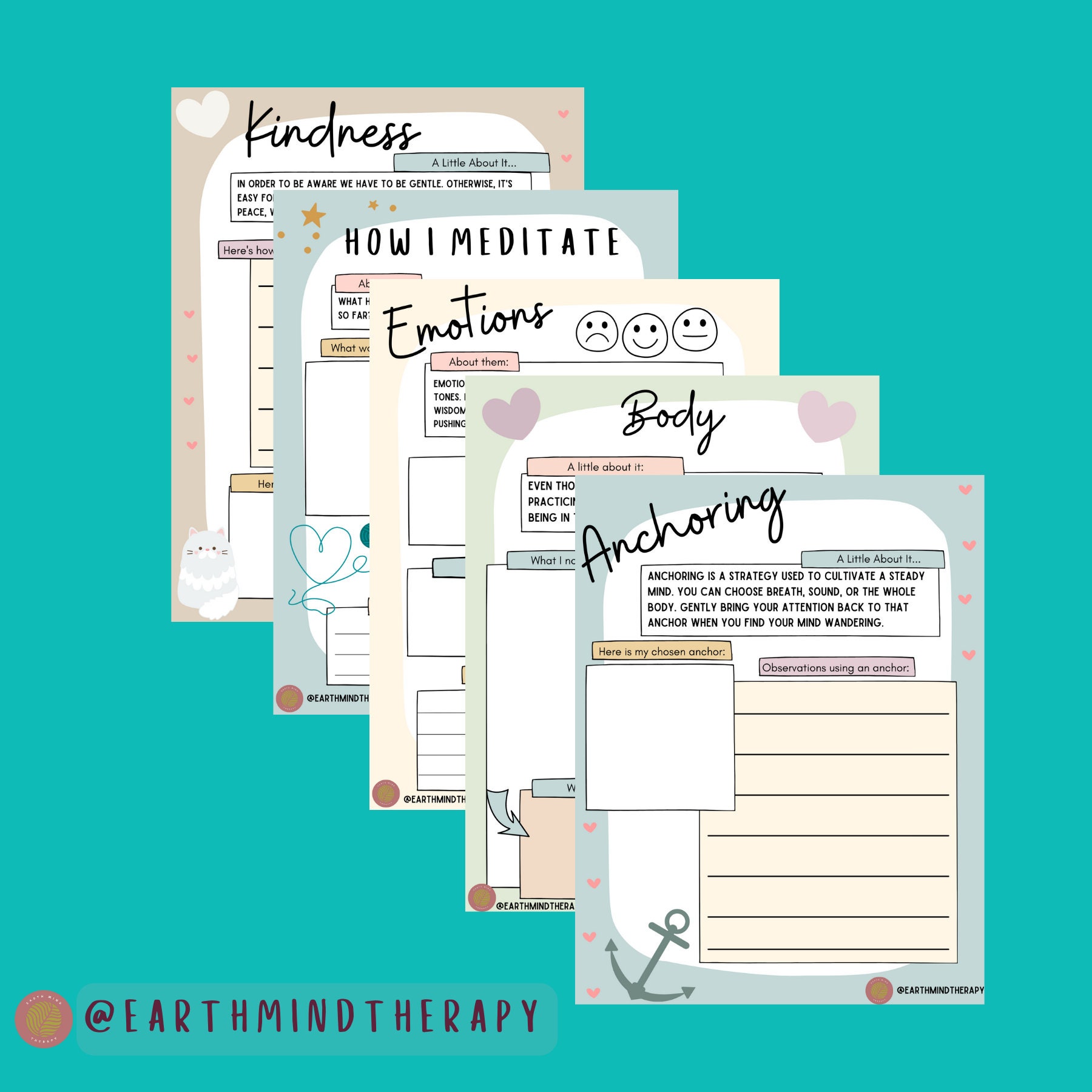 Mindfulness Meditation Wellness Workbook - Etsy