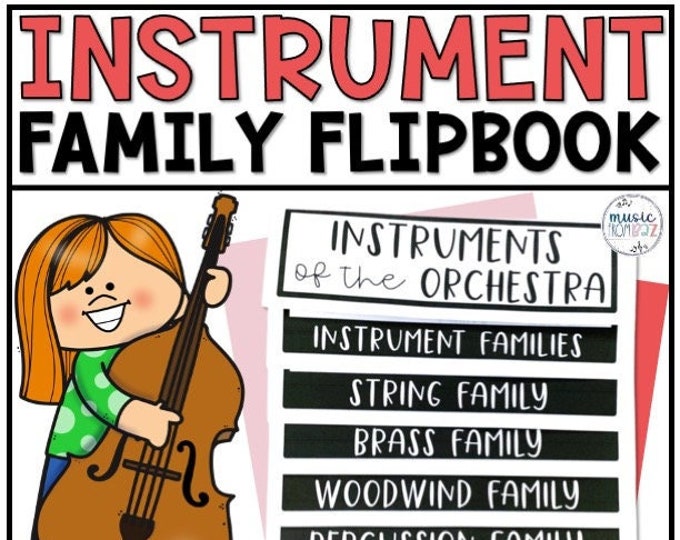 Musical Instrument Families of the Orchestra Review Music Flip Book ...