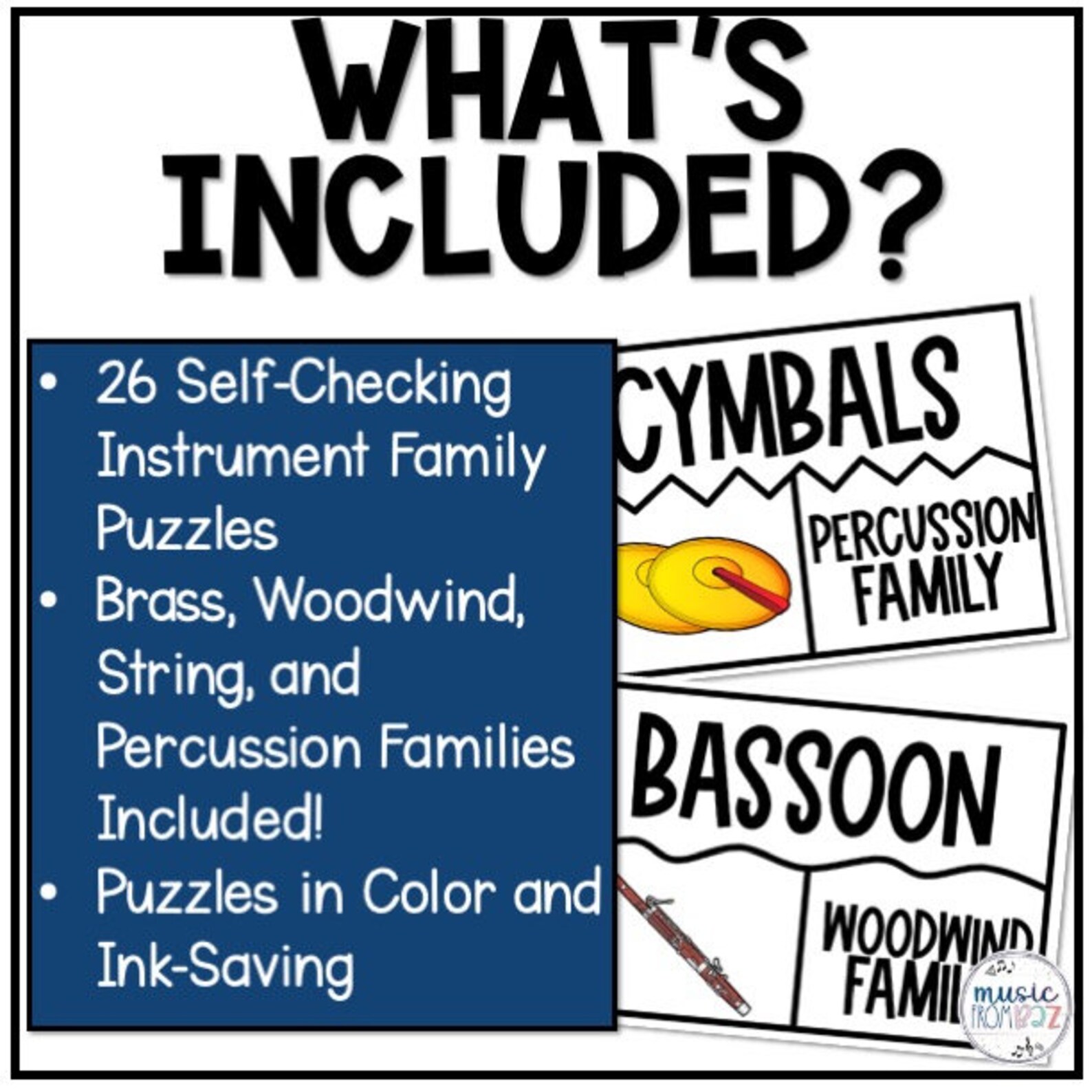 Musical Instrument Families of the Orchestra - Puzzles - Elementary ...