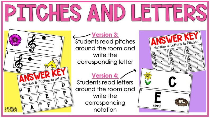 Spring Music Activities Write the Room Treble Clef - Etsy