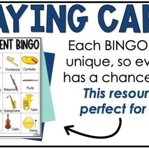 Musical Instrument Families of the Orchestra - Bingo Game - Elementary ...