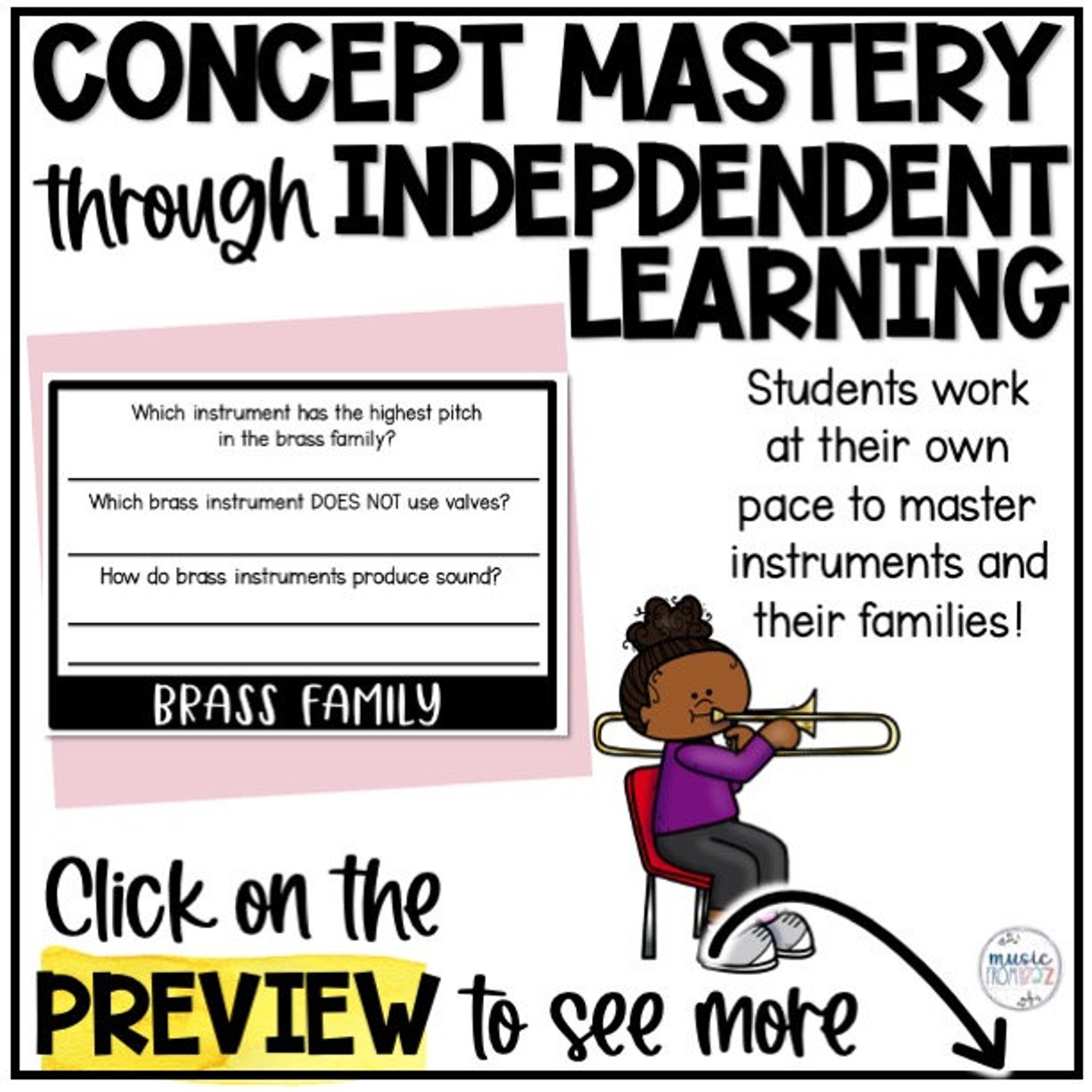 Musical Instrument Families of the Orchestra Review - Music Flip Book ...