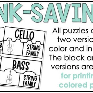 Musical Instrument Families of the Orchestra Puzzles Elementary Music ...