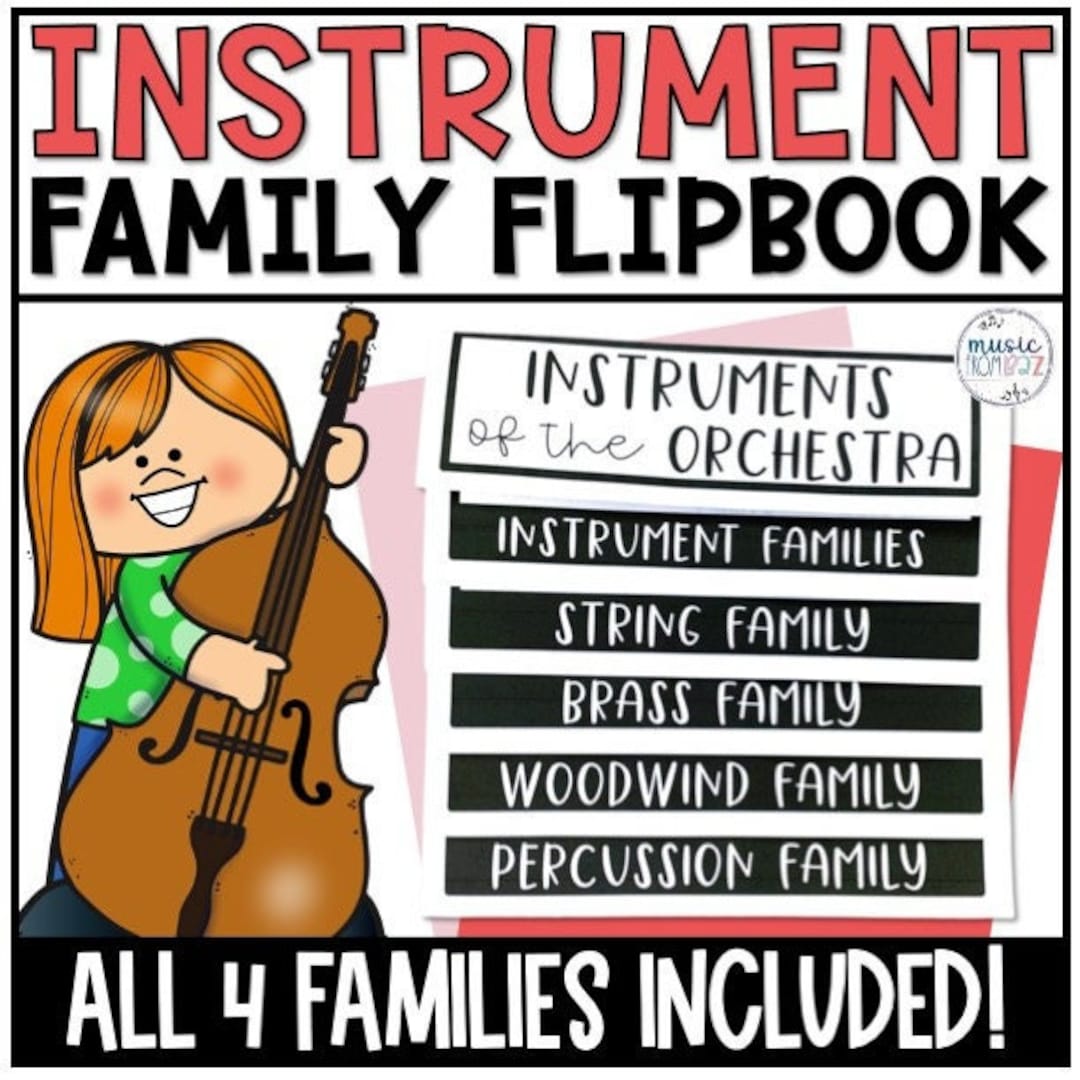 Musical Instrument Families of the Orchestra Review - Music Flip Book ...