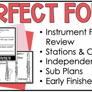 Musical Instrument Families of the Orchestra Review - Music Flip Book ...