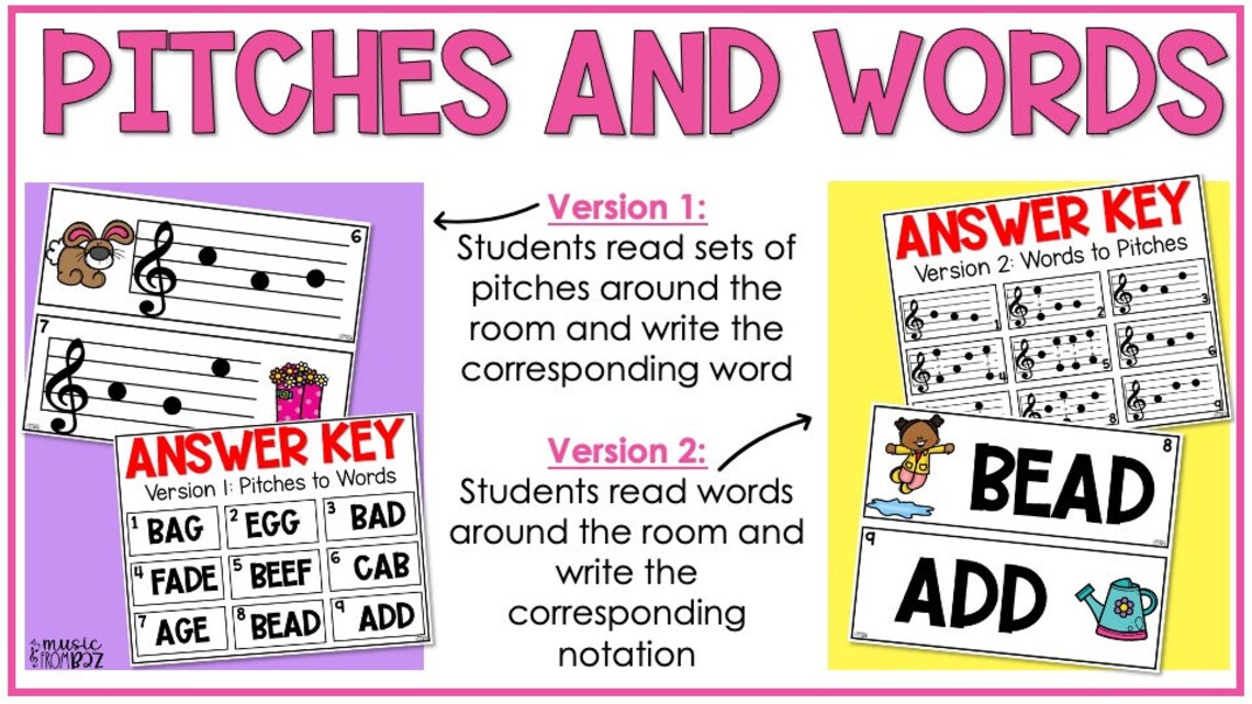 Spring Music Activities - Write the Room - Treble Clef - Elementary ...