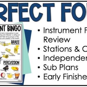 Musical Instrument Families of the Orchestra - Bingo Game - Elementary ...