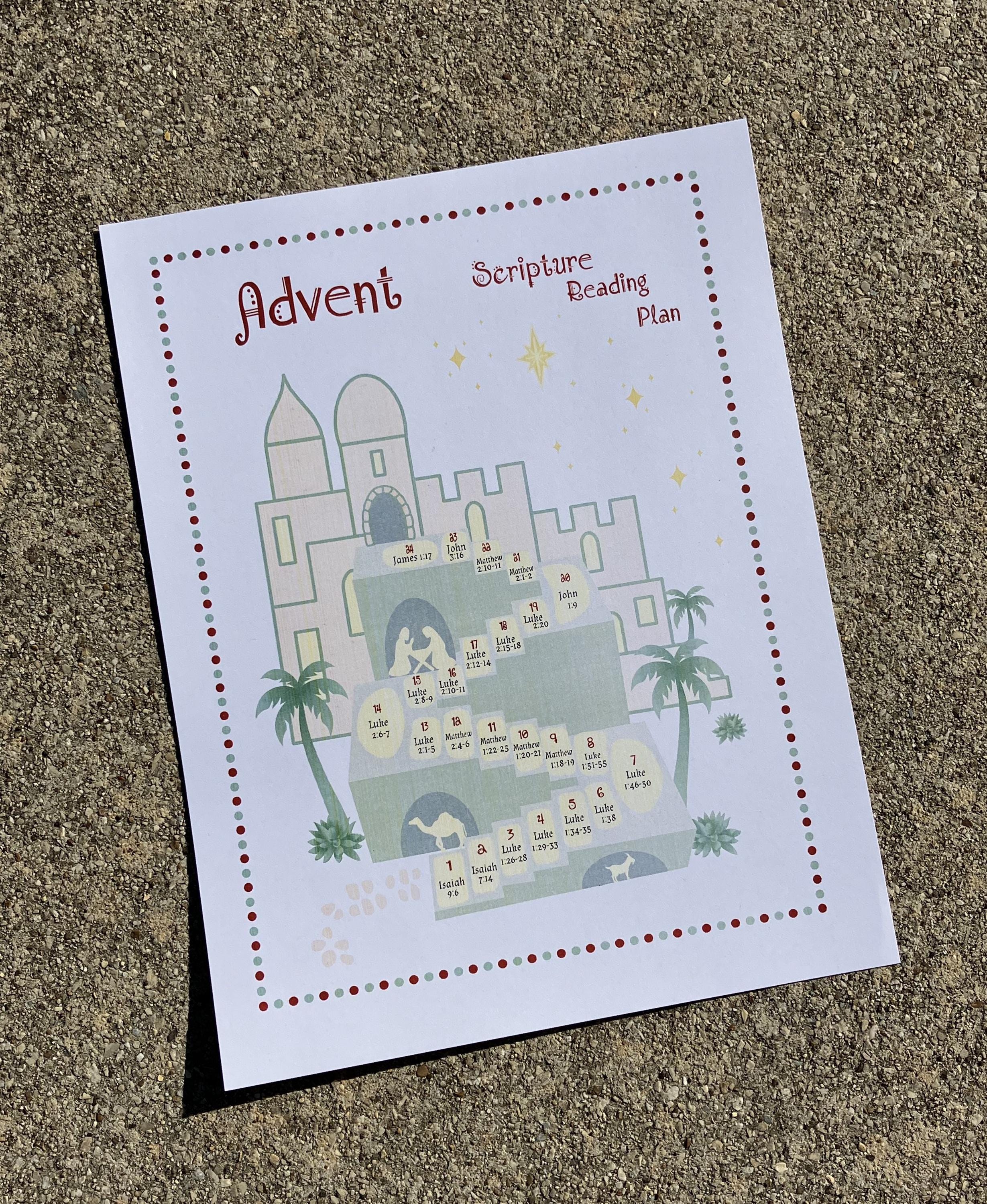 Advent Scripture Reading Plan in Two Color Options With Bonus Marker ...