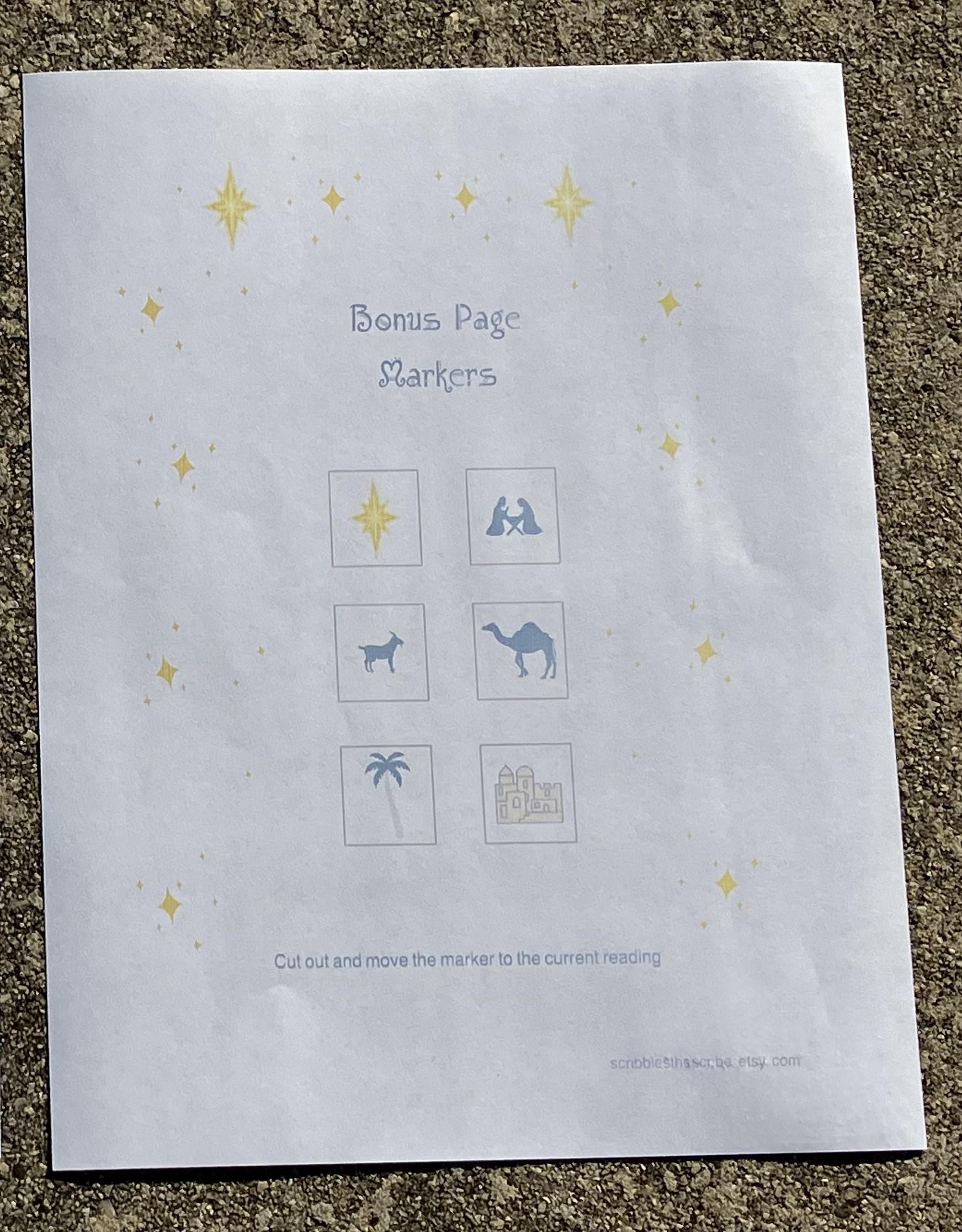 Advent Scripture Reading Plan in Two Color Options With Bonus Marker ...