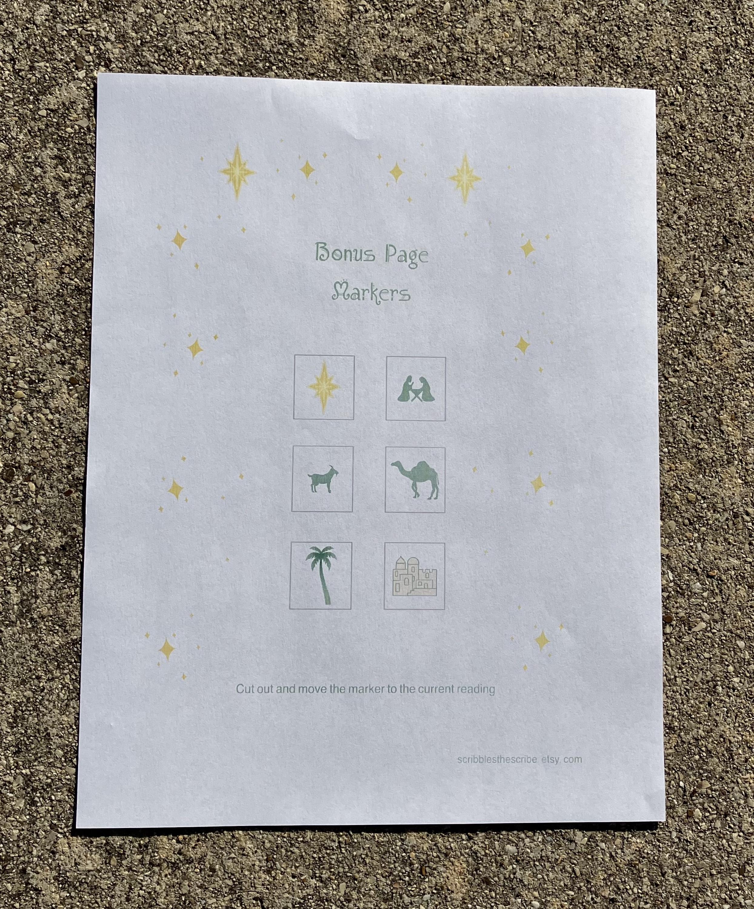 Advent Scripture Reading Plan in Two Color Options With Bonus Marker ...