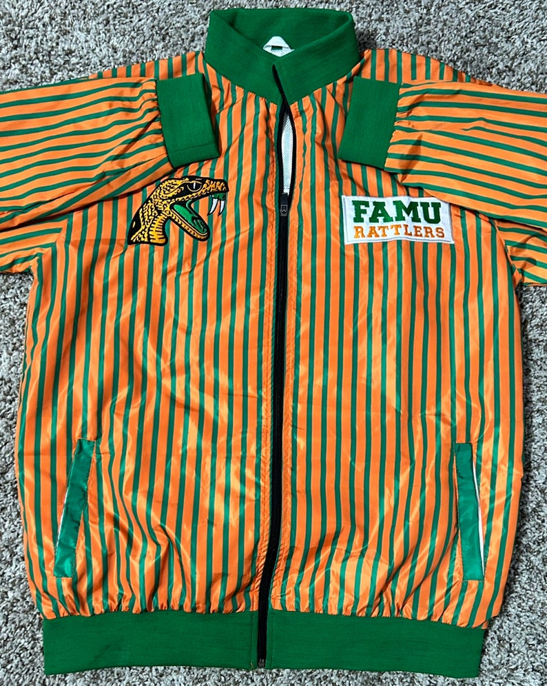 FAMU Orange Striped Embroidered Windbreaker Exclusive - Etsy