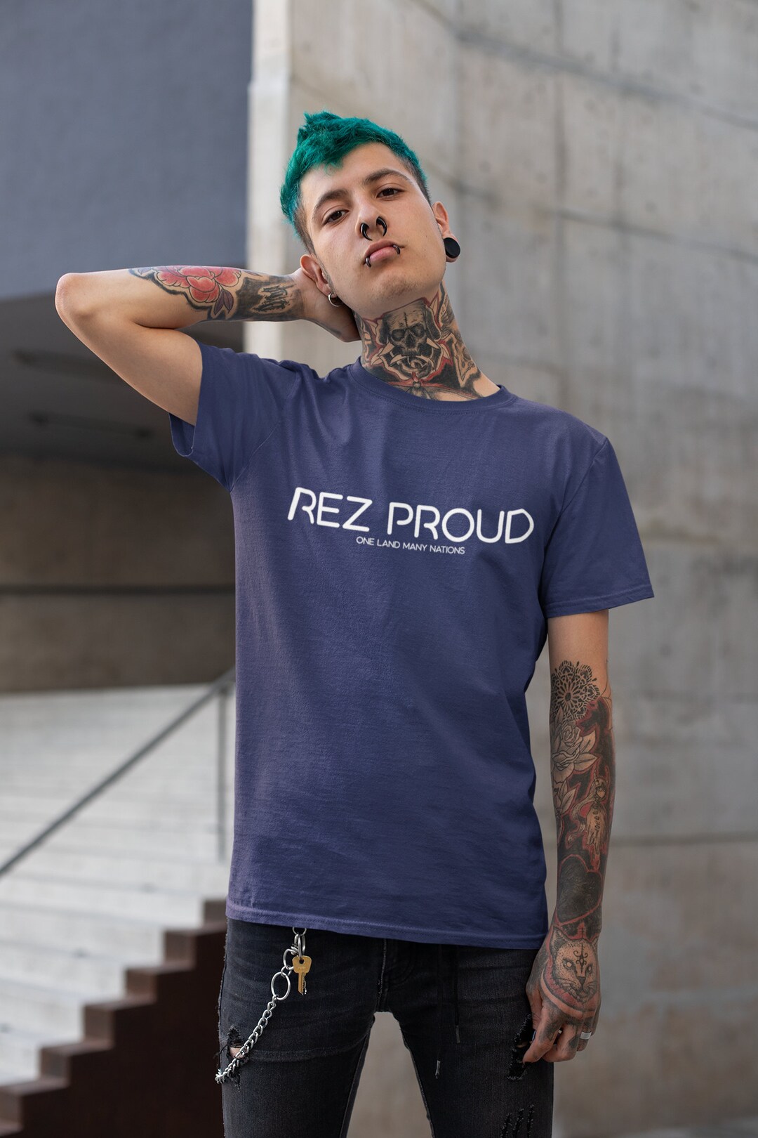 Rez Proud One Land Many Nations T-shirt - Etsy