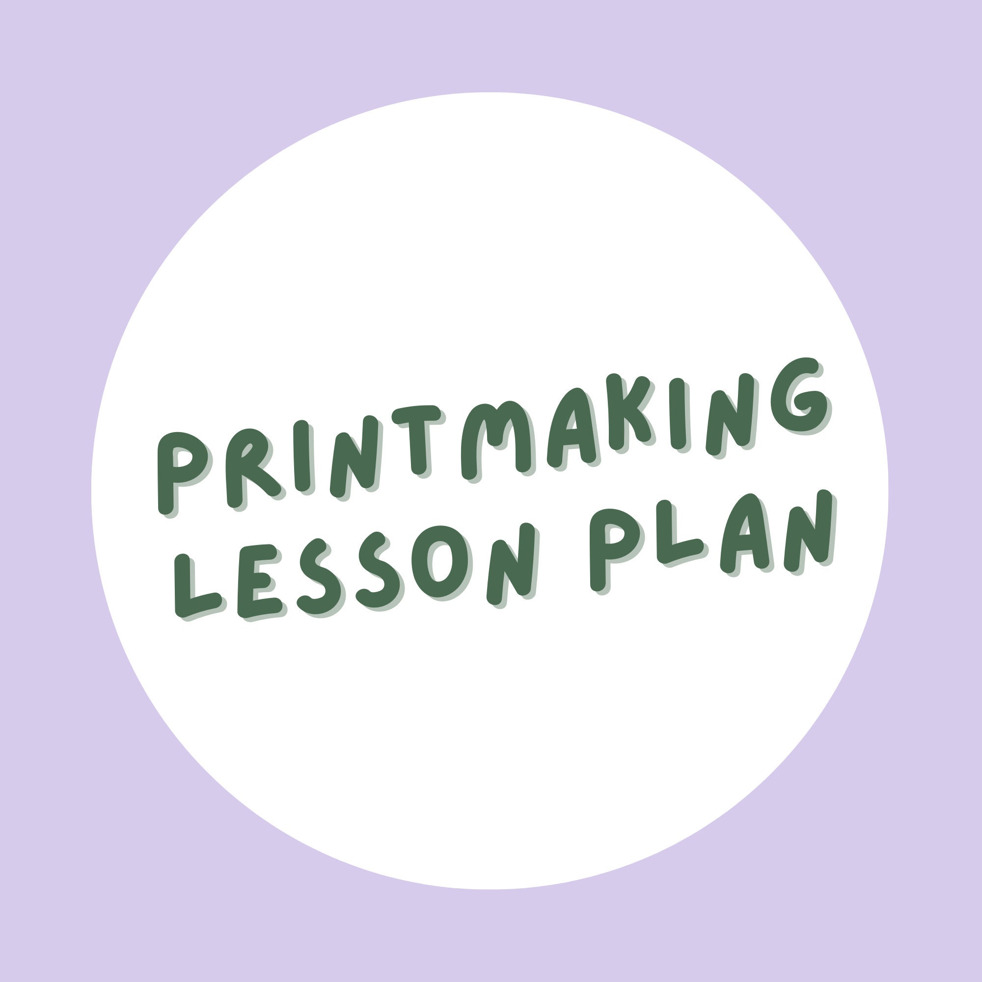 Printmaking Process Art Lesson Plan - Etsy