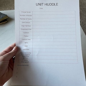 Unit Huddle Sheet2 [customizable] - Etsy