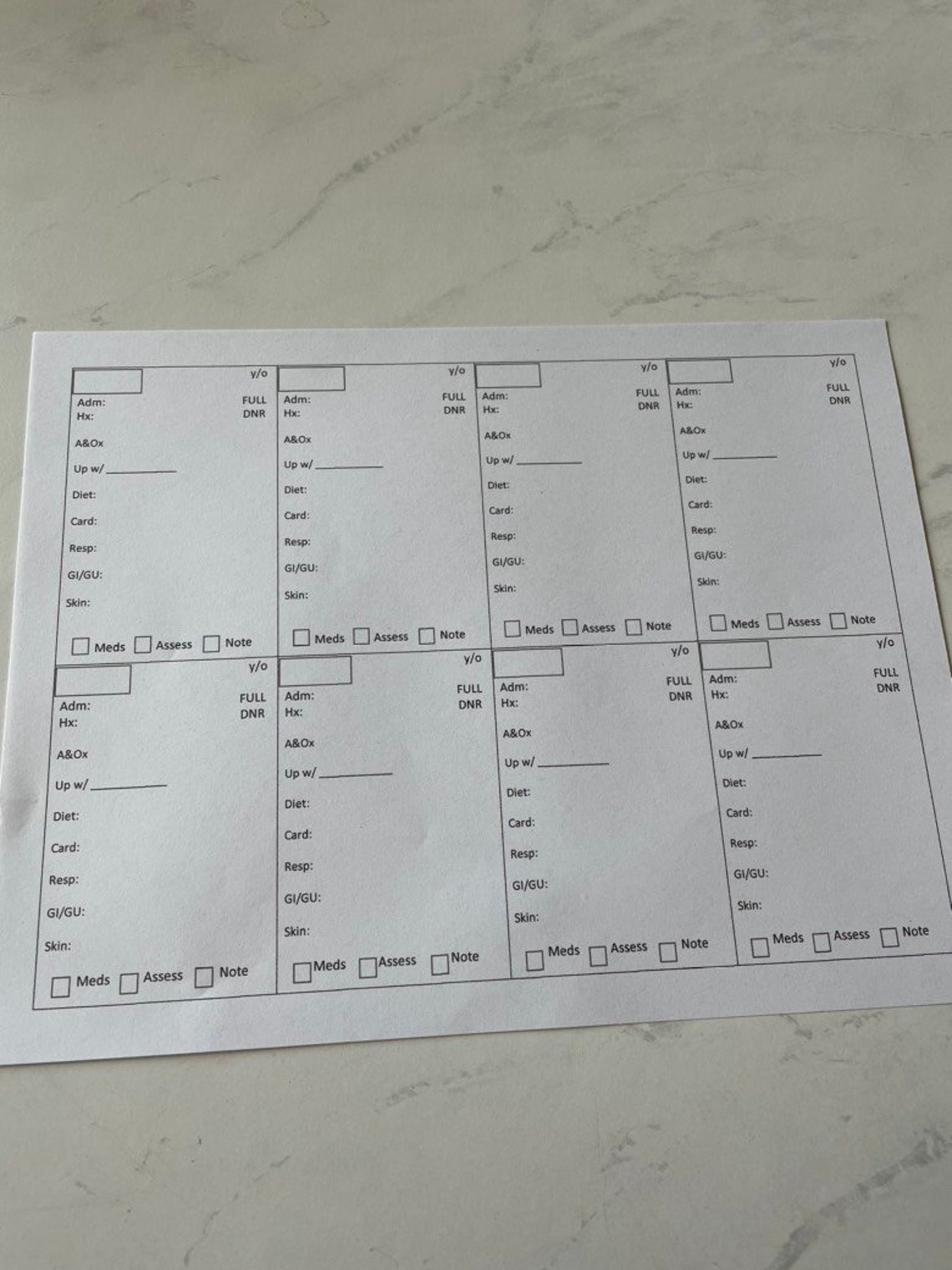 Nursing Report Sheets, Nursing Pdfs- 8 Patients, Med Surg, Tele, Float ...