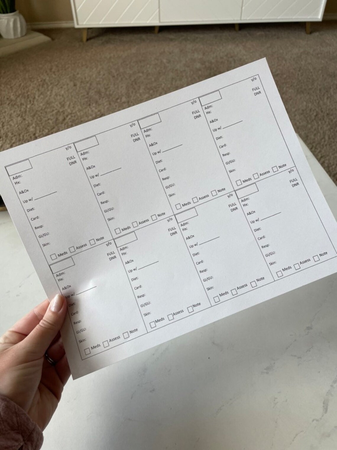 Nursing Report Sheets, Nursing Pdfs- 8 Patients, Med Surg, Tele, Float ...